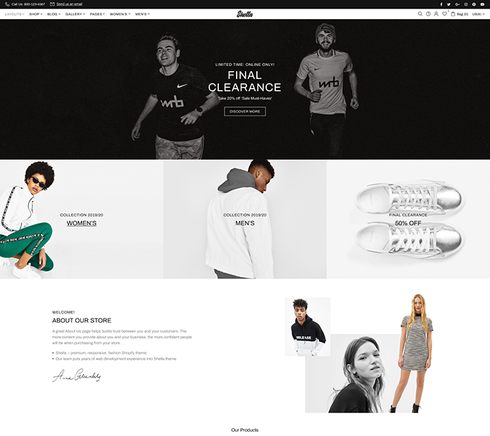Intro for Shella - Ultimate Shopify theme, by MPIthemes